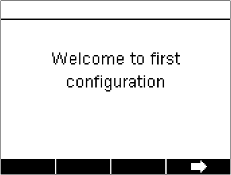 Basic device configuration with Rogowski coil via the display